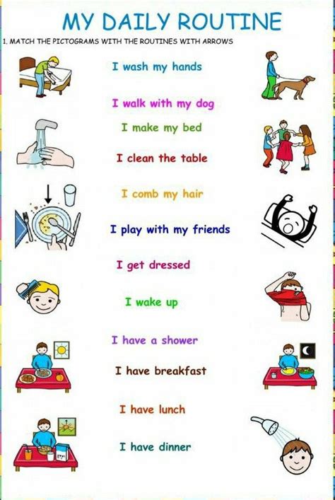 Pin By Gogolaurelia On English Daily Routine Worksheet Daily Routine