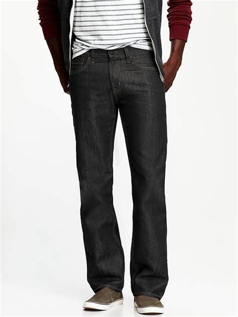 Mens Black Wash Slim Straight Jeans Old Navy Stylish Jeans For Men