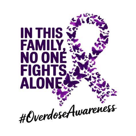 Overdose Awareness Month Purple Ribbon Overdose Awareness Month