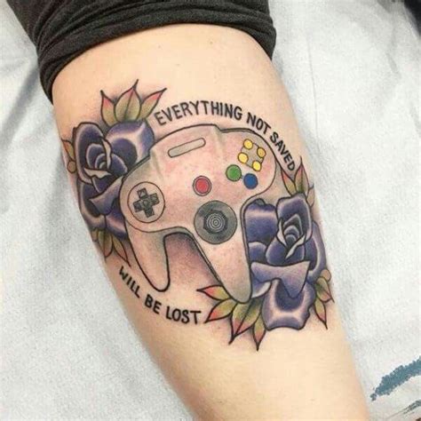 Awesome Gamer Tattoo Gaming Tattoo Nintendo Tattoo Tattoos