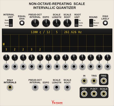 Vcv Library Venom Non Octave Repeating Scale Intervallic Quantizer