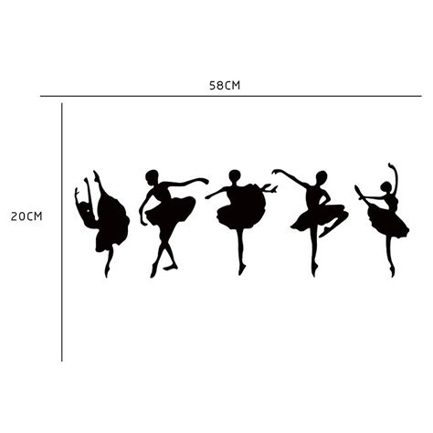 Acrylic Dance Classroom Ballet Girl Mirror Stickers Removable Decal Home Decor Fruugo Uk