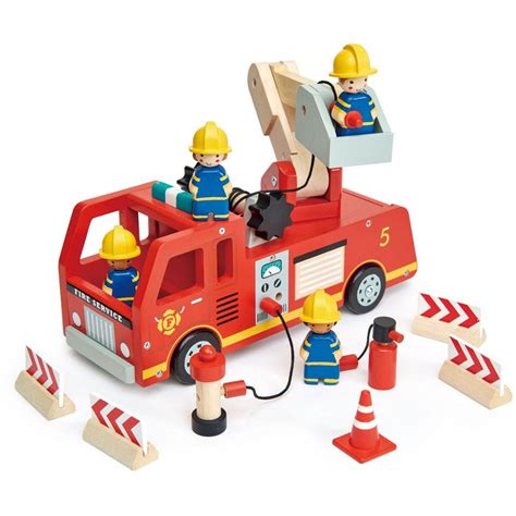 Wooden Toy Fire Engine Truck Fao Schwarz