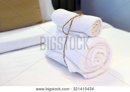 Roll Towels Tied By Image And Photo Free Trial Bigstock