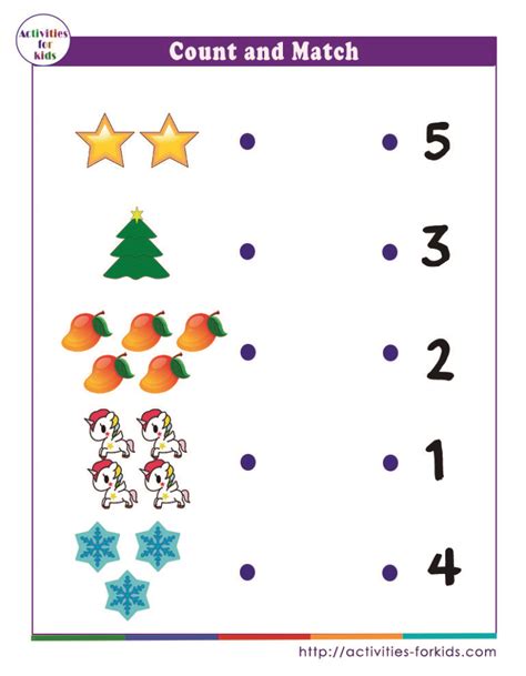 Free Printable Count And Match Worksheets From 1 To 10