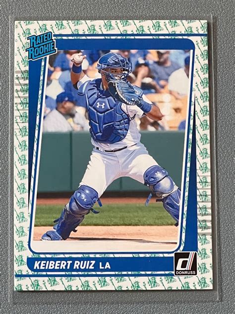 2021 Donruss Keibert Ruiz Rated Rookie Rc Sp Statue Liberty 52 Dodgers