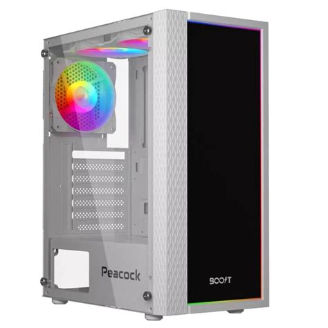 Boost Peacock Mid Tower Atx Case White
