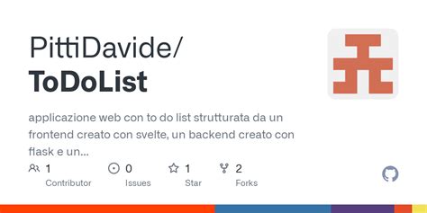 github pittidavide todolist applicazione web con to do list