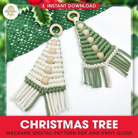 Macrame Christmas Tree Digital Pdf And Knot Guide Miss Knottie Macrame