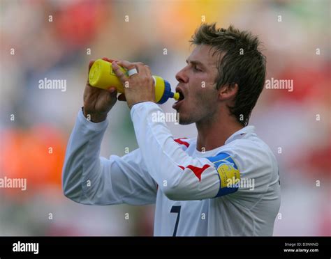 England International David Beckham Drinks In The 2006 Fifa World Cup