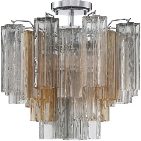 Crystorama Addis 4 Light Ceiling Mount Meadow Blu