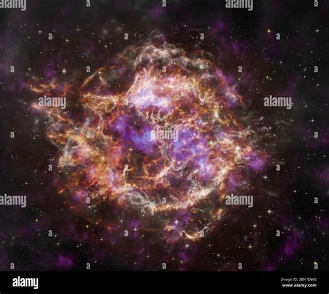 A Colorful Supernova Remnant Cassiopeia A Captured In Multiple Wavelengths Revealing Intricate