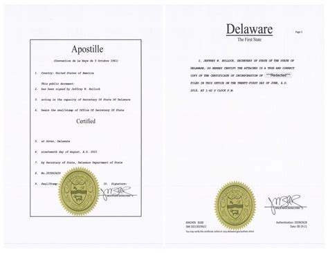 Delaware Amendment To Certificate Of Incorporation