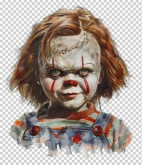 Chucky Evil Doll Illustration For Horror Themes Png Clipart Cartoon