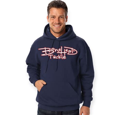 Bonehead Tackle Hooded Sweatshirt Navy Blue Bonehead Tackle