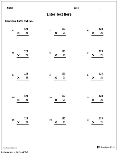 Multiplication Place Value Worksheets
