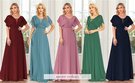 Ever Pretty Womens Double V Neck Elegant Short Sleeve Empire Waist A