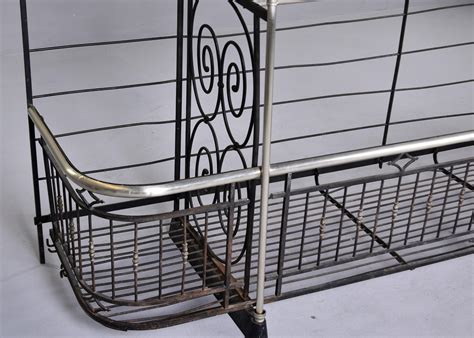 Extra Large 19th C French Iron And Brass Bakers Rack By Dubois Of Lyon