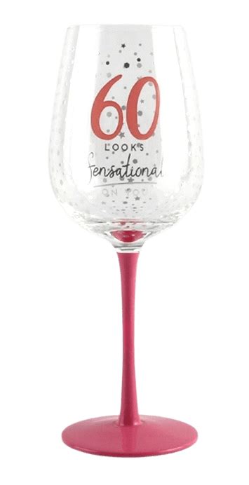 60th Birthday Wine Glass Tware And Engravers