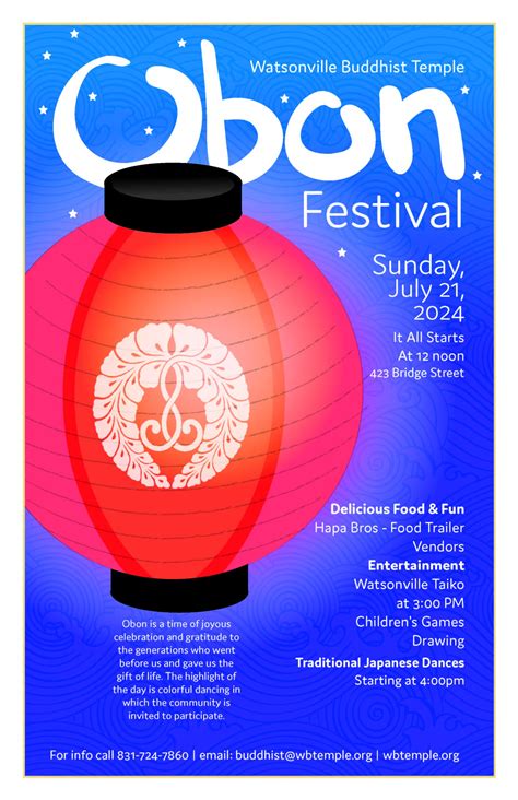 Watsonville Obon Festival Jacl Monterey Peninsula California