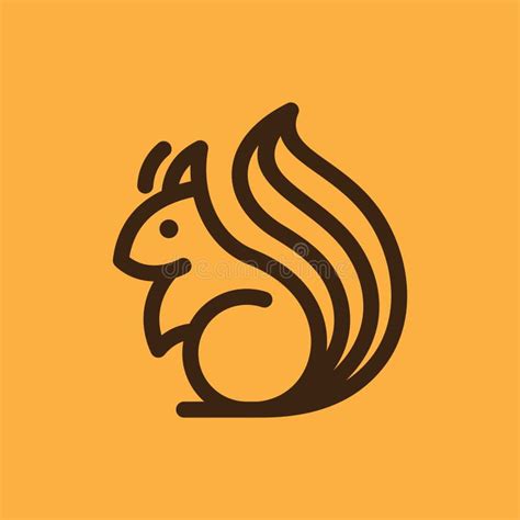 Vibrant Squirrel Logo Design Examples Stock Vector Illustration Of