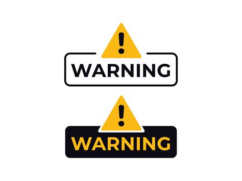 Warning Banner Design Template 17446887 Vector Art At Vecteezy