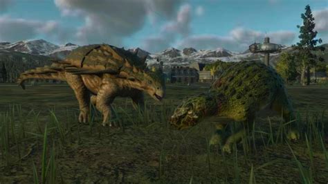 Jurassic World Evolution 2 Minmi Pair Vs Polocanthus Youtube