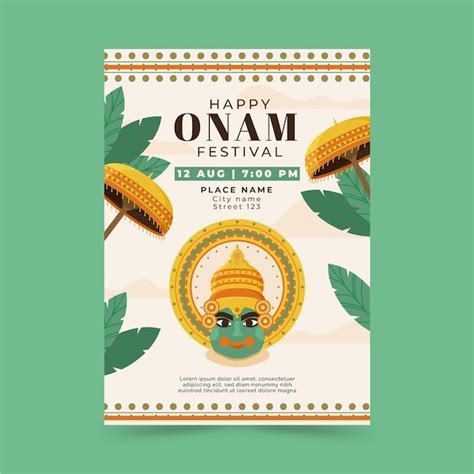 Onam Creative Poster Vectors And Illustrations For Free Download