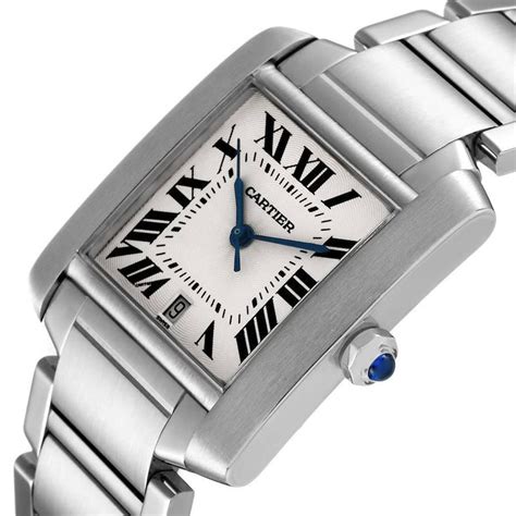 Cartier Tank Francaise Large Steel Automatic Mens Watch W51002q3 At 1stdibs