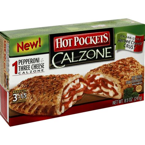 Hot Pockets Calzone Pepperoni And Three Cheese Frozen Festival Foods