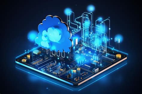 Premium Photo Cloud Network System With Digital Technology