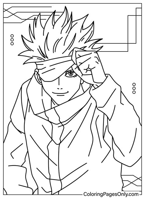 20 Satoru Gojo Coloring Pages Free Printable Pdf And Online Coloring