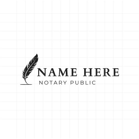 Notary Public Logo Design Template Professional Custom Notary Logo