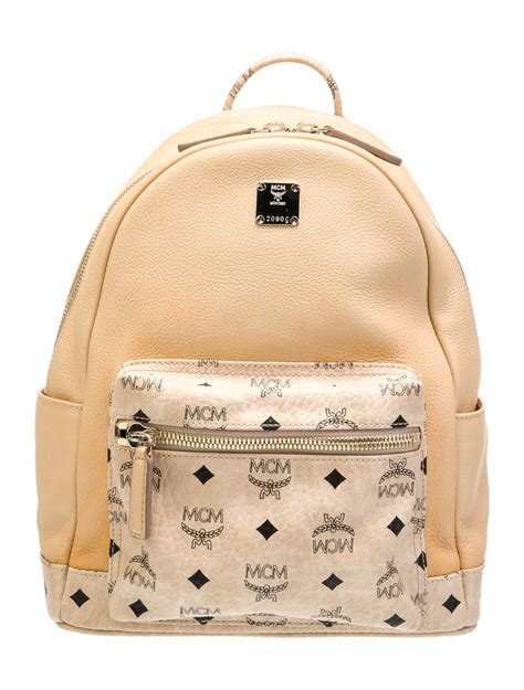 Mcm Leather Backpack Neutrals Backpacks Handbags W3060225 The