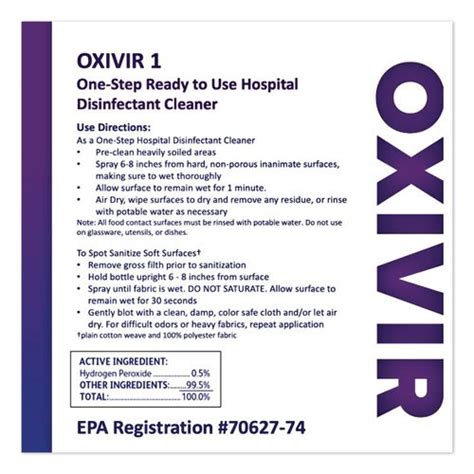 Oxivir 1 Wipes 1 Ply 6 X 7 160canister 12 Canisterscarton