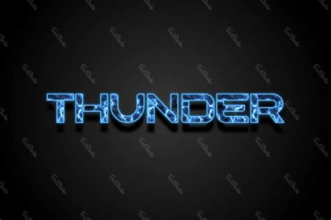 Blue Eletrical Thunder Blue Text Premium Vector File