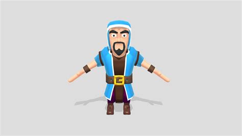 Clash Of Clans Wizard Coc Game Ready Rigged Buy Royalty Free 3d Model By Game Dev Purvesh