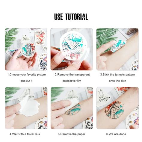 Waterproof Temporary Tattoo Sticker Dragon Scorpion Wolf Flash Tattoos