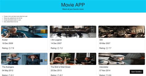 movie app codesandbox