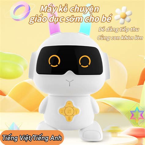 Đồ Chơi Thỏ Robot Thông Minh Với ánh Sáng Và âm Nhạc Hát Những Vần Thơ Việt Nam Kể Chuyện Việt