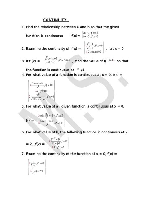 Continuity And Differentiability Pdf Theoretical Physics Functions And Mappings