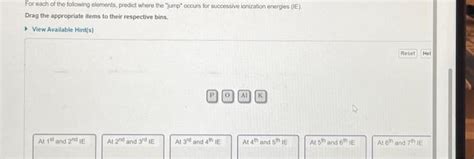 solved for each of the following elements predict where the