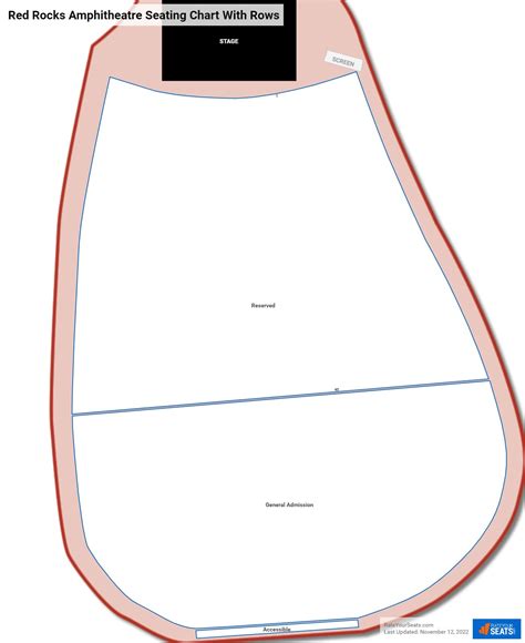 Red Rocks Seating Chart Seat Numbers