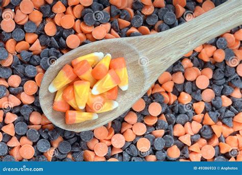 Candy Corn In Spoon Stock Image Image Of Wooden Spoon 49386933