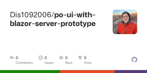 Github Dis Po Ui With Blazor Server Prototype