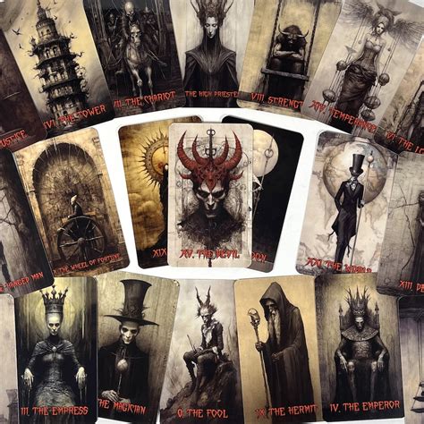Horror Tarot Card Deck Borderless Premium Quality Full 78 Cards Deck