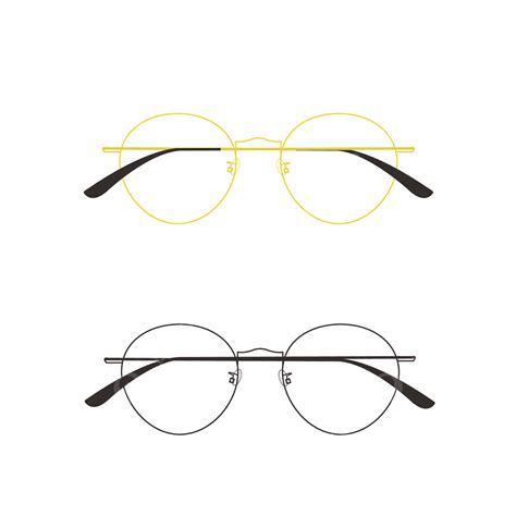 Wire Frame Vector Png Images Wiredraft Black Frame Gold Wire Glasses Elements Black Rimmed