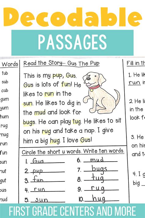 Decodable Reading Passages In 1st Grade Artofit