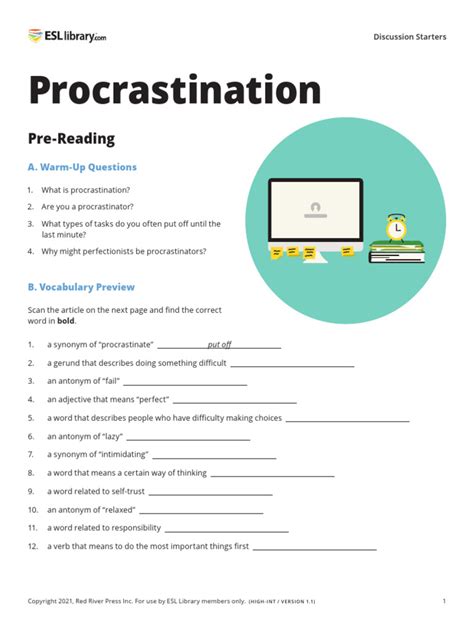 72 Procrastination High Int Us Student Pdf Procrastination