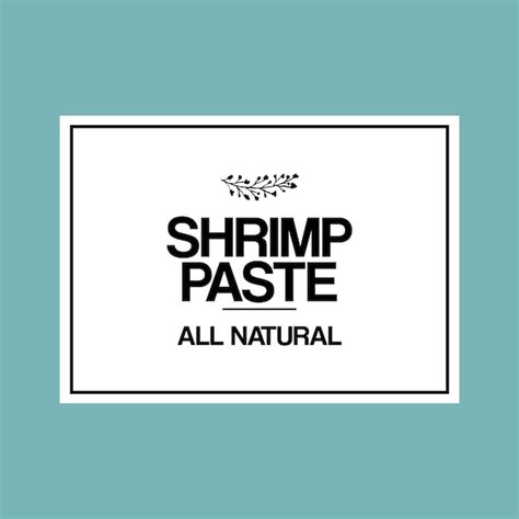 Premium Vector Shrimp Paste Sticker Cooking Ingredient Sticker Label